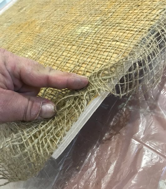 Burlap Lining for fresco sgraffito icon boards | FrescoShop.com